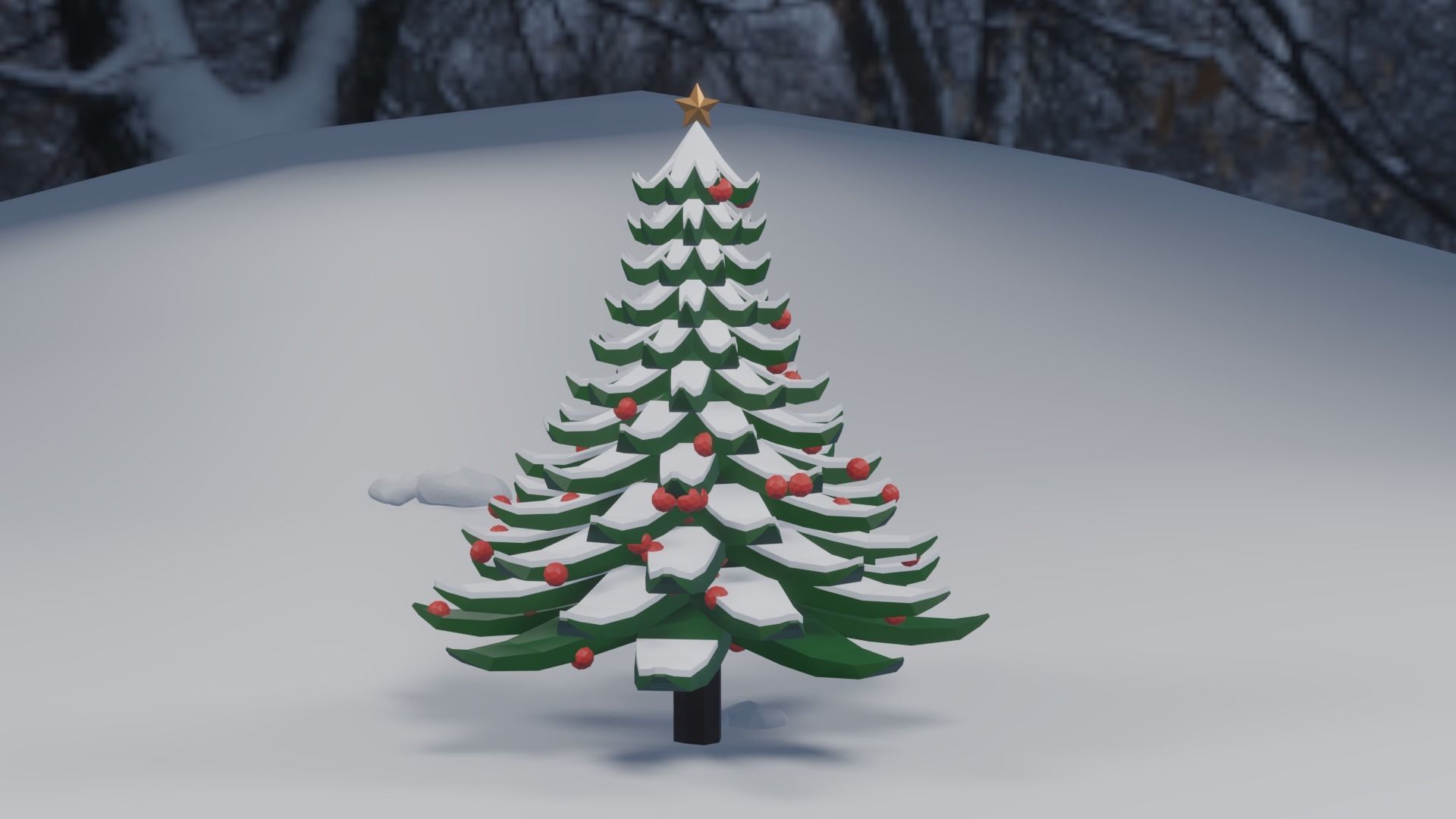 Low Poly Christmas Tree free VR / AR / low-poly 3D model | CGTrader