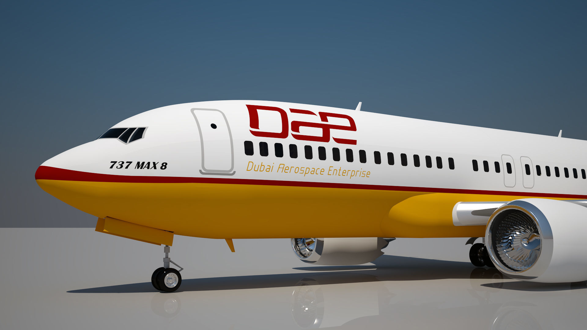 Dubai Aerospace Enterprise 737 MAX 8 3D model | CGTrader