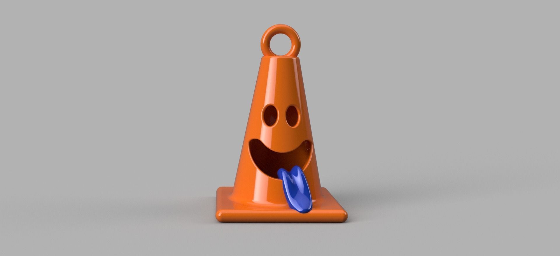 Smiling traffic cone 3D model 3D printable | CGTrader