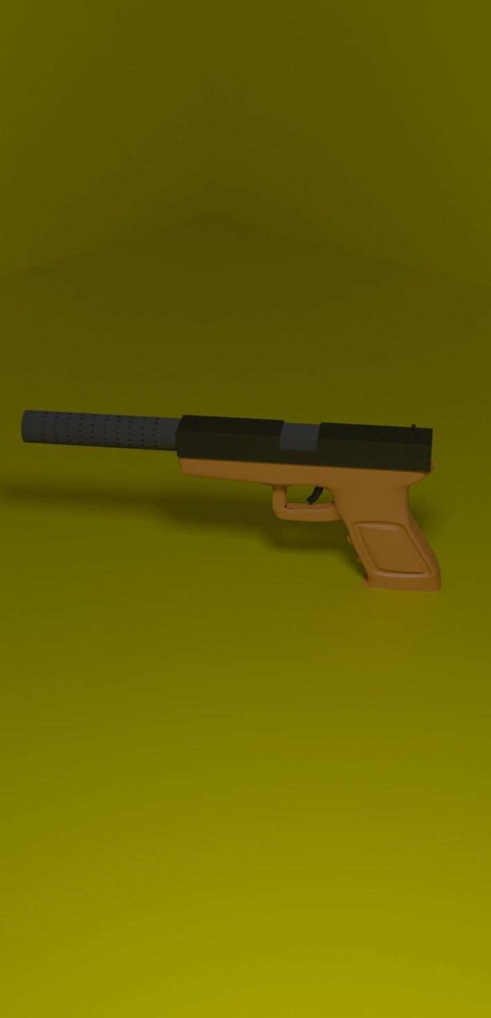 glock 18 blender project 3D model | CGTrader