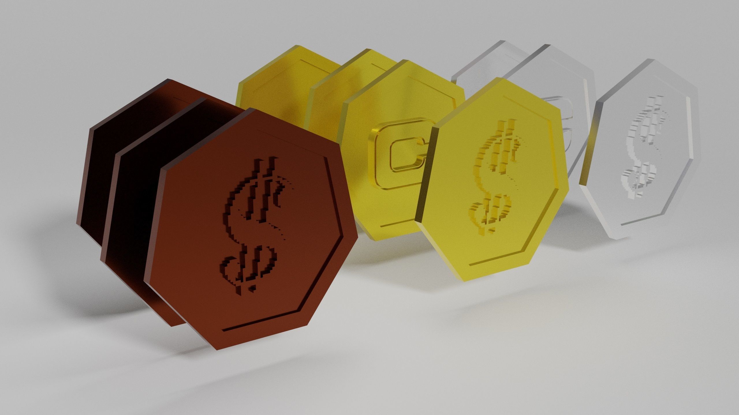 3D model COINS VR / AR / low-poly | CGTrader