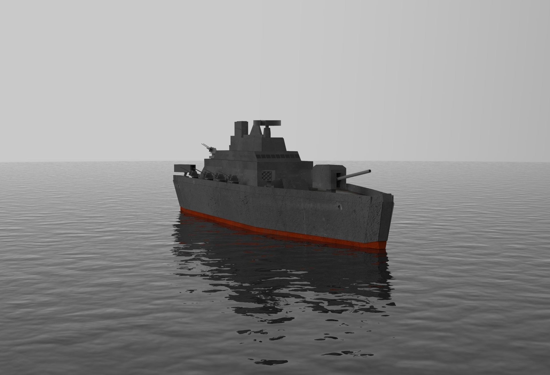 Destroyer Coastal Fleet Ship 3D model | CGTrader