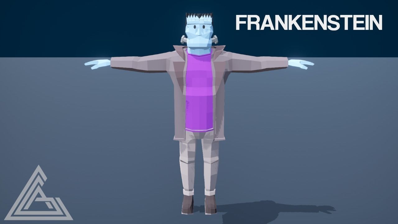 3D model LOWPOLY - Halloween Monsters VR / AR / low-poly | CGTrader