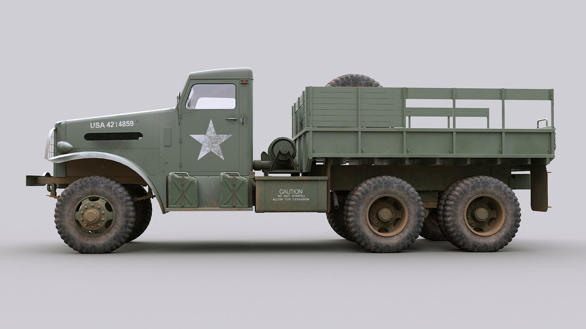 3D model Cargo Truck US White 666 VR / AR / low-poly | CGTrader