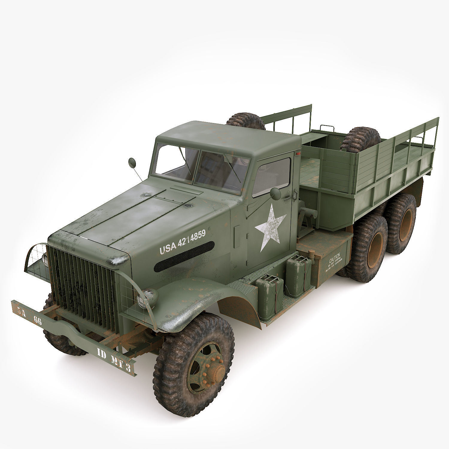 3D model Cargo Truck US White 666 VR / AR / low-poly | CGTrader
