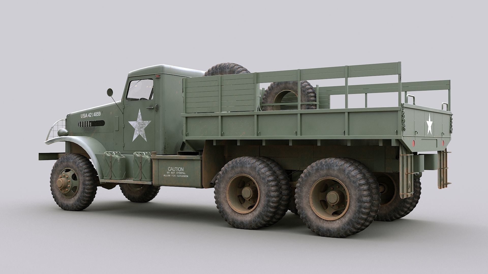 3D model Cargo Truck US White 666 VR / AR / low-poly | CGTrader