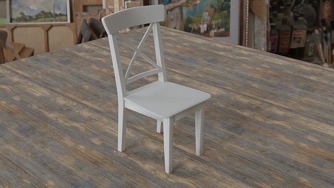 Simple but elegant kitchen chair free 3D model | CGTrader