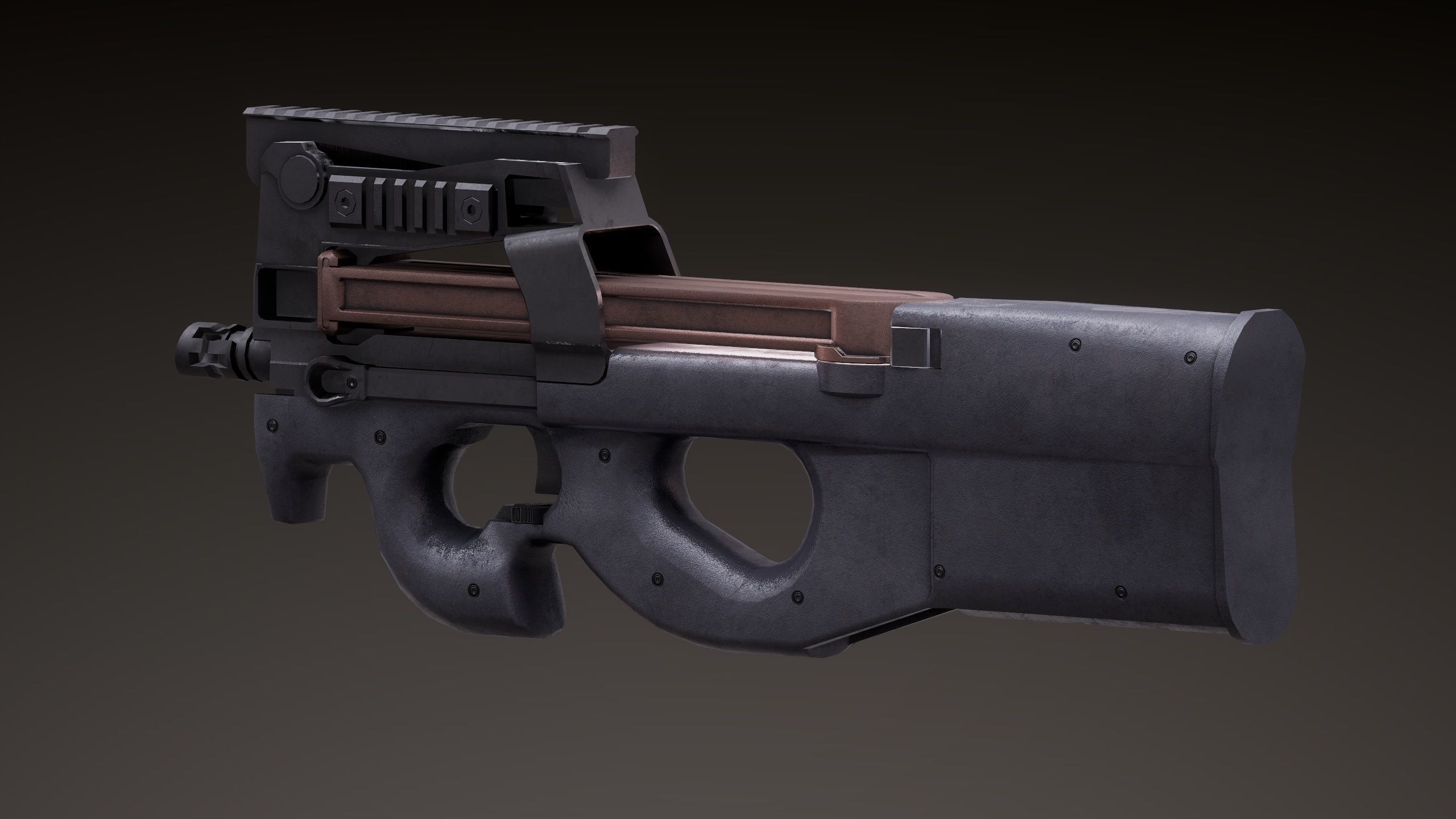 3D model FN P90 Rigged PBR VR / AR / low-poly | CGTrader