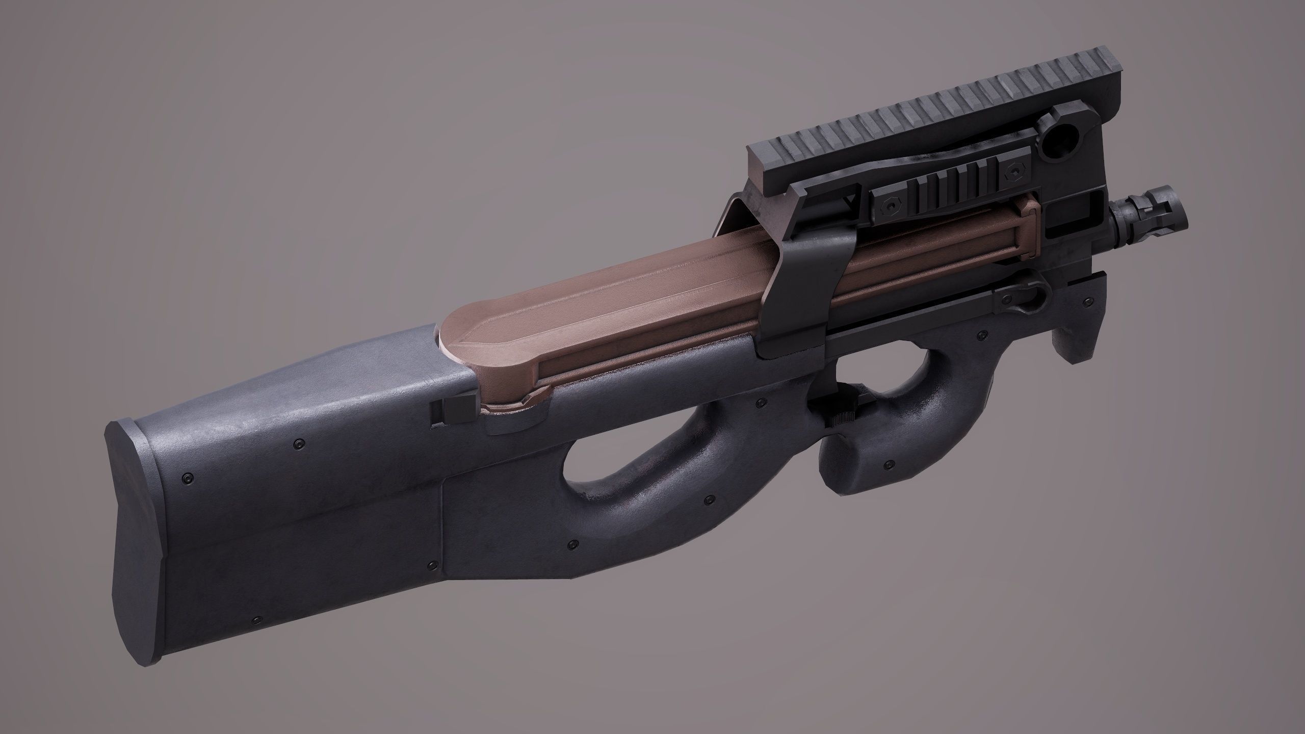 3D model FN P90 Rigged PBR VR / AR / low-poly | CGTrader