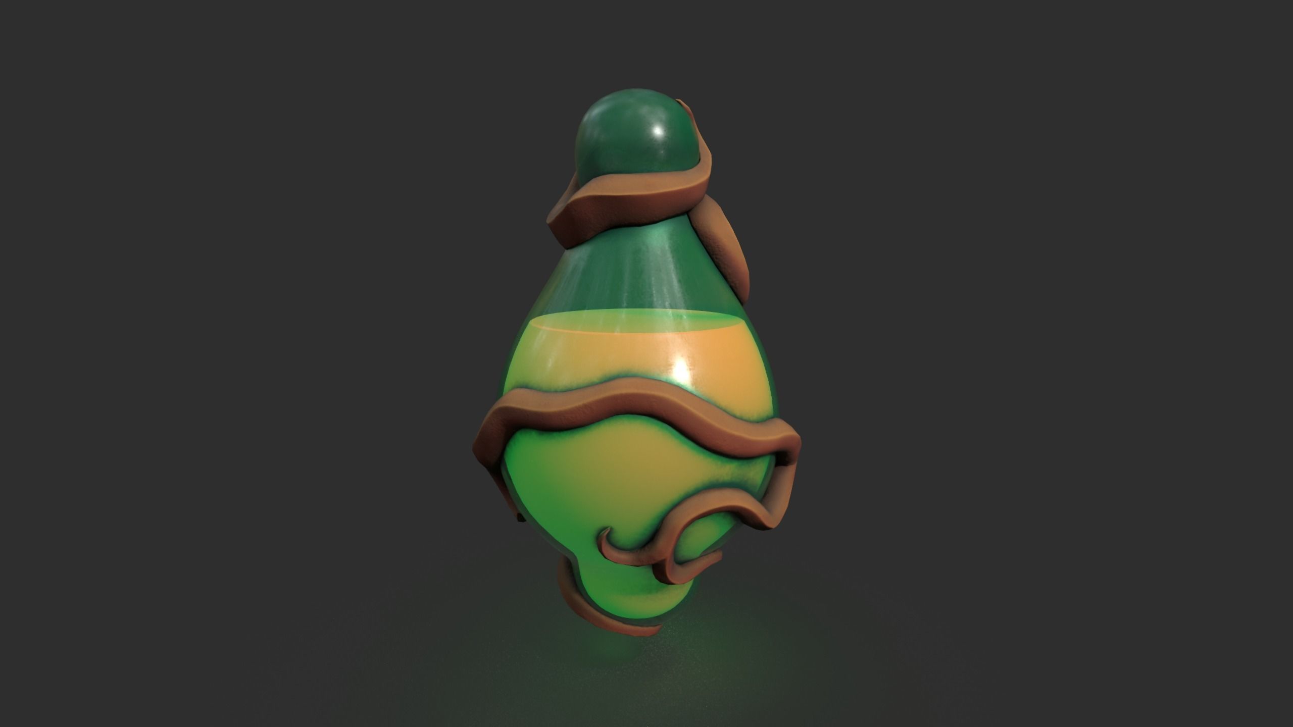 3D model Stylized Fantasy Potion with Root Ornaments VR / AR / low-poly ...