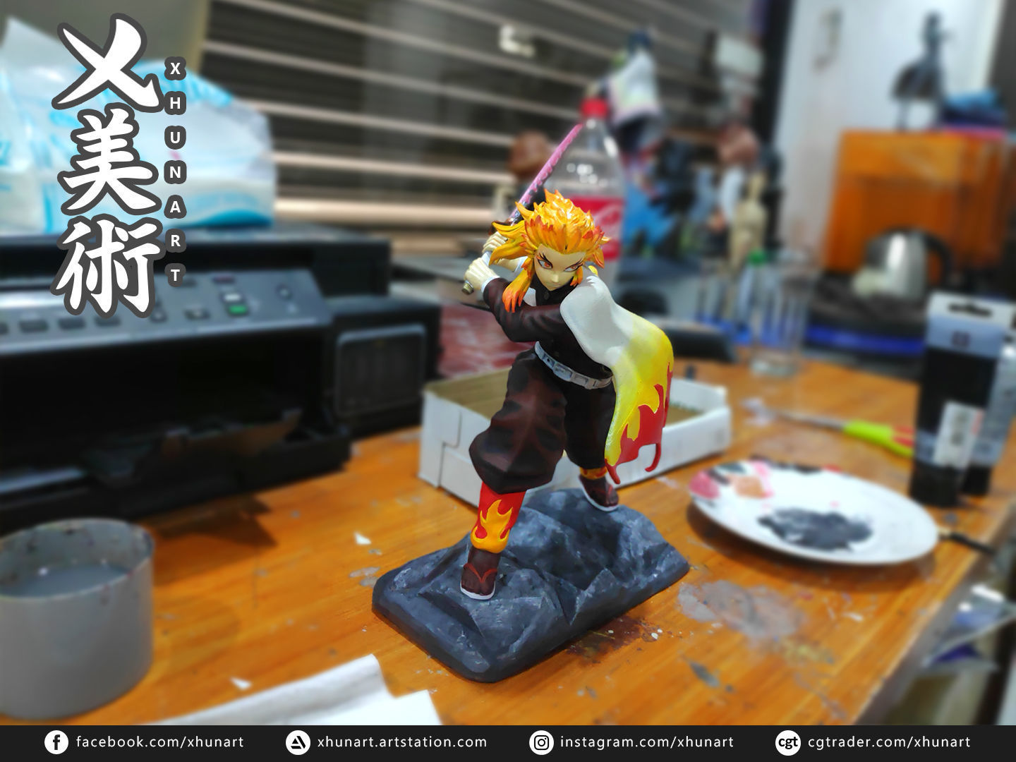 Demon Slayer - Kyojuro Rengoku 3D model 3D printable | CGTrader
