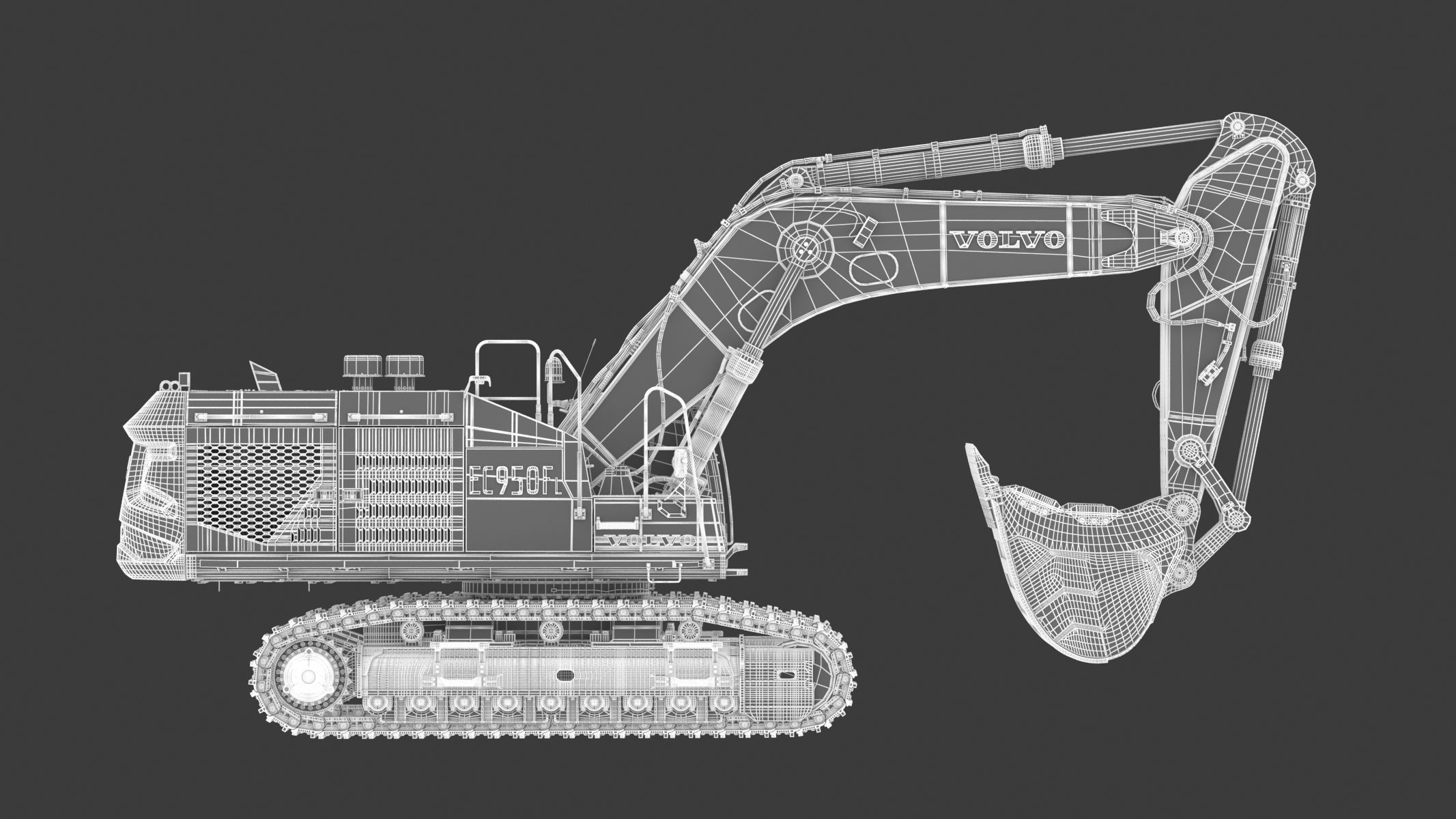 Volvo EC950F 3D model | CGTrader