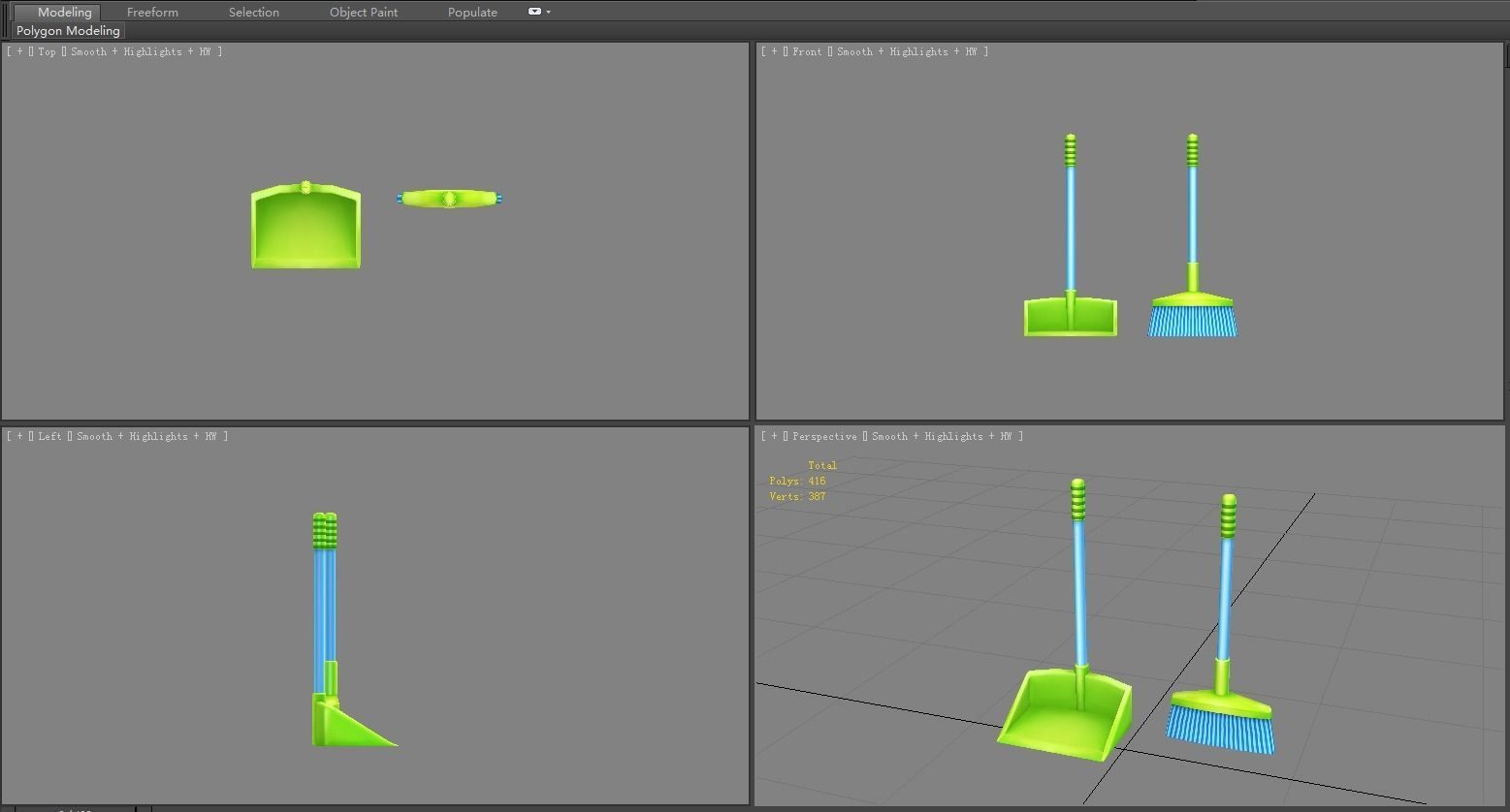 3D model Cartoon broom VR / AR / low-poly | CGTrader