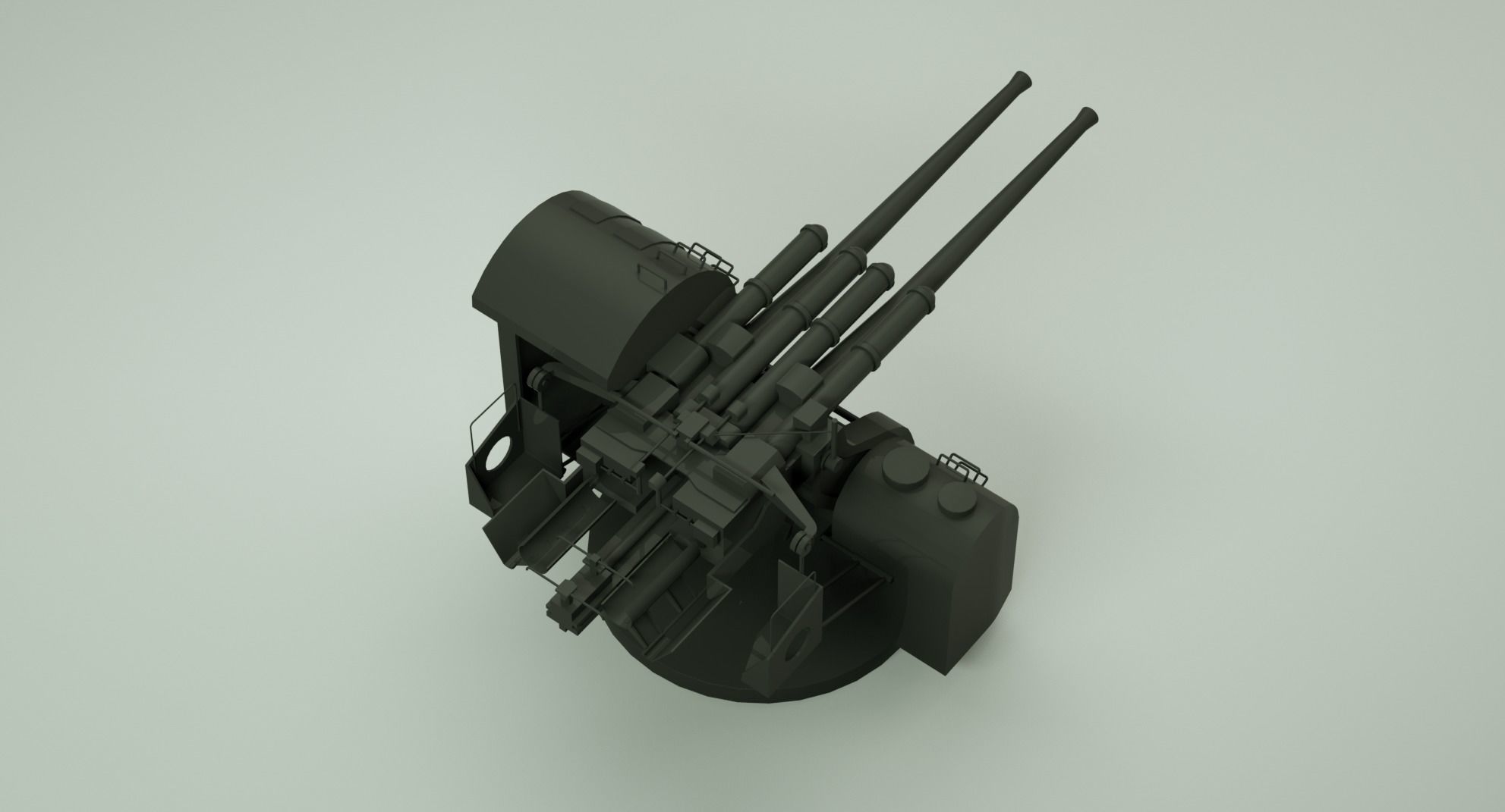 127mm 40 Type 89 Japanese Naval Gun 3D model | CGTrader