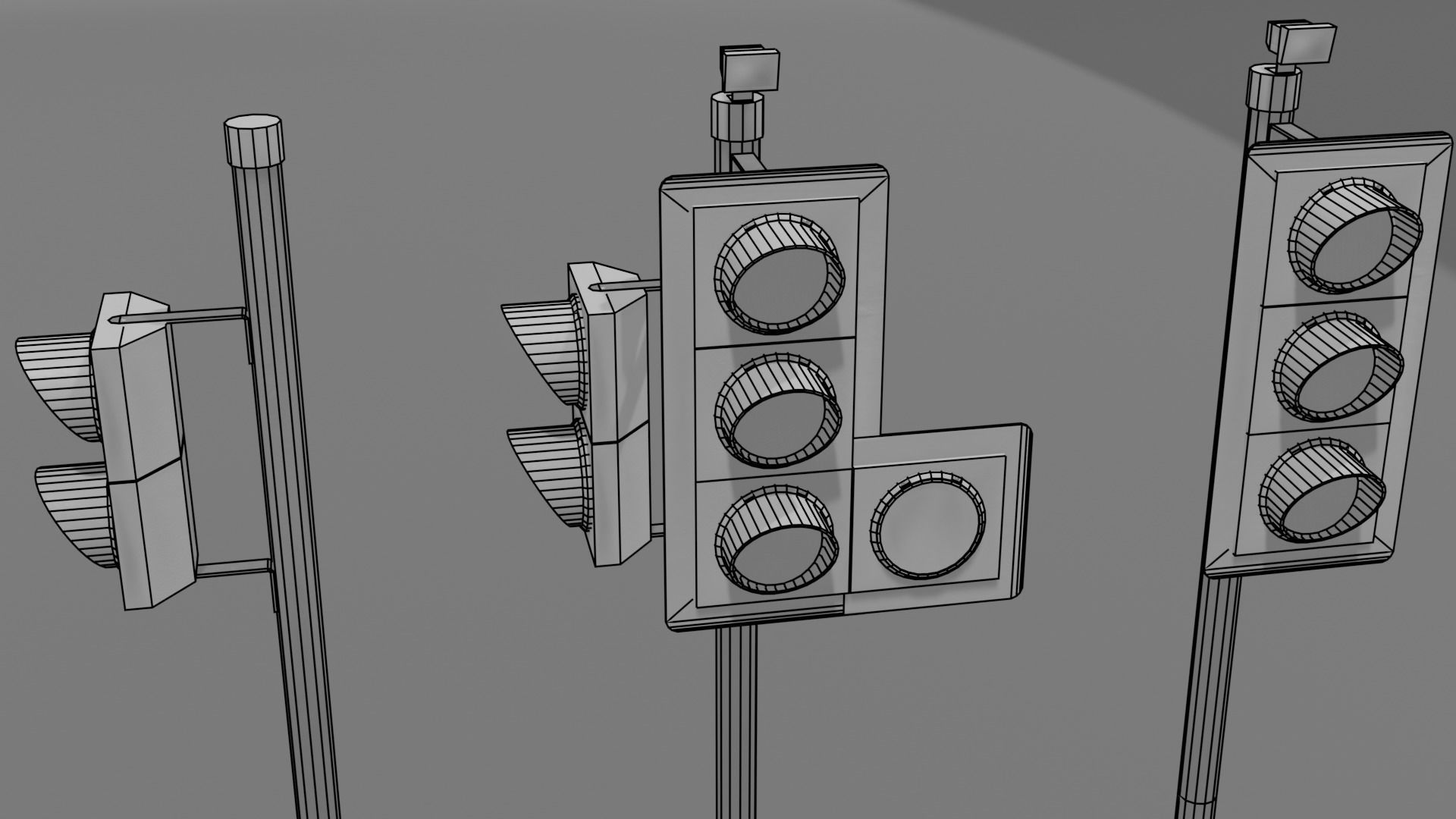 3D model UK traffic Lights Low poly VR / AR / low-poly | CGTrader