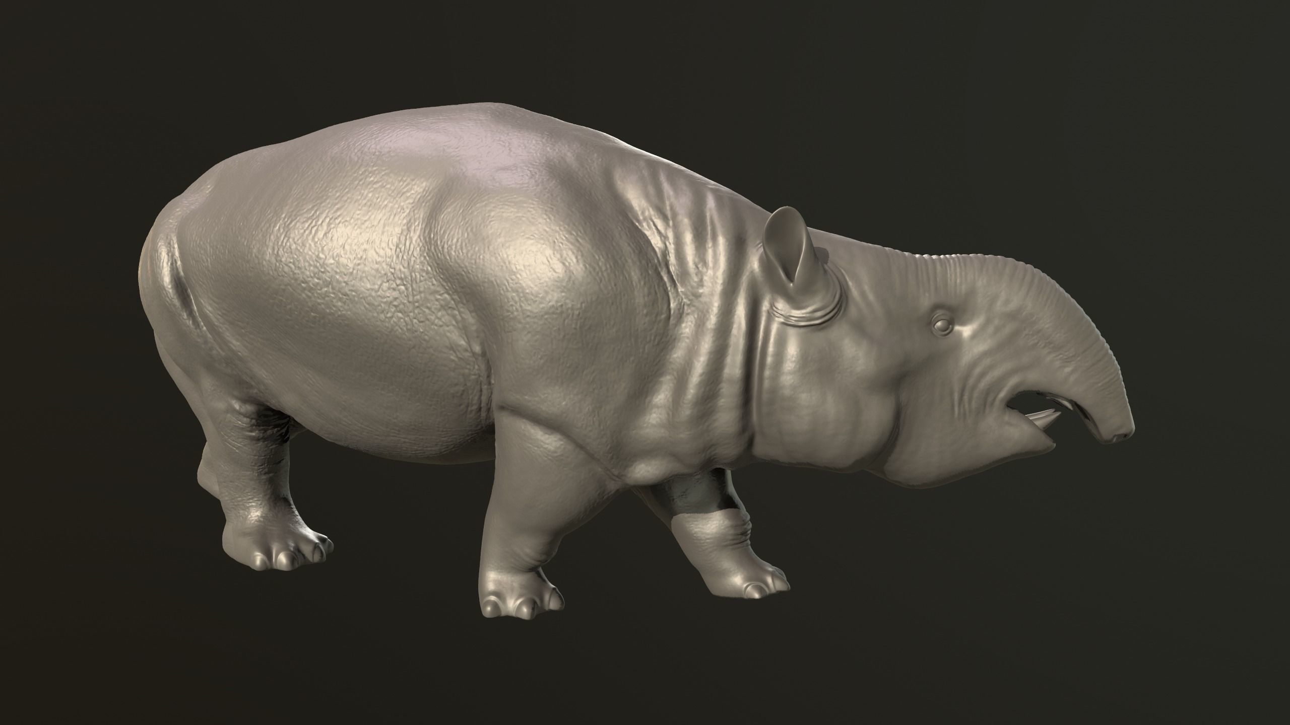 Pyrotherium hippopotamus 3D model 3D printable | CGTrader