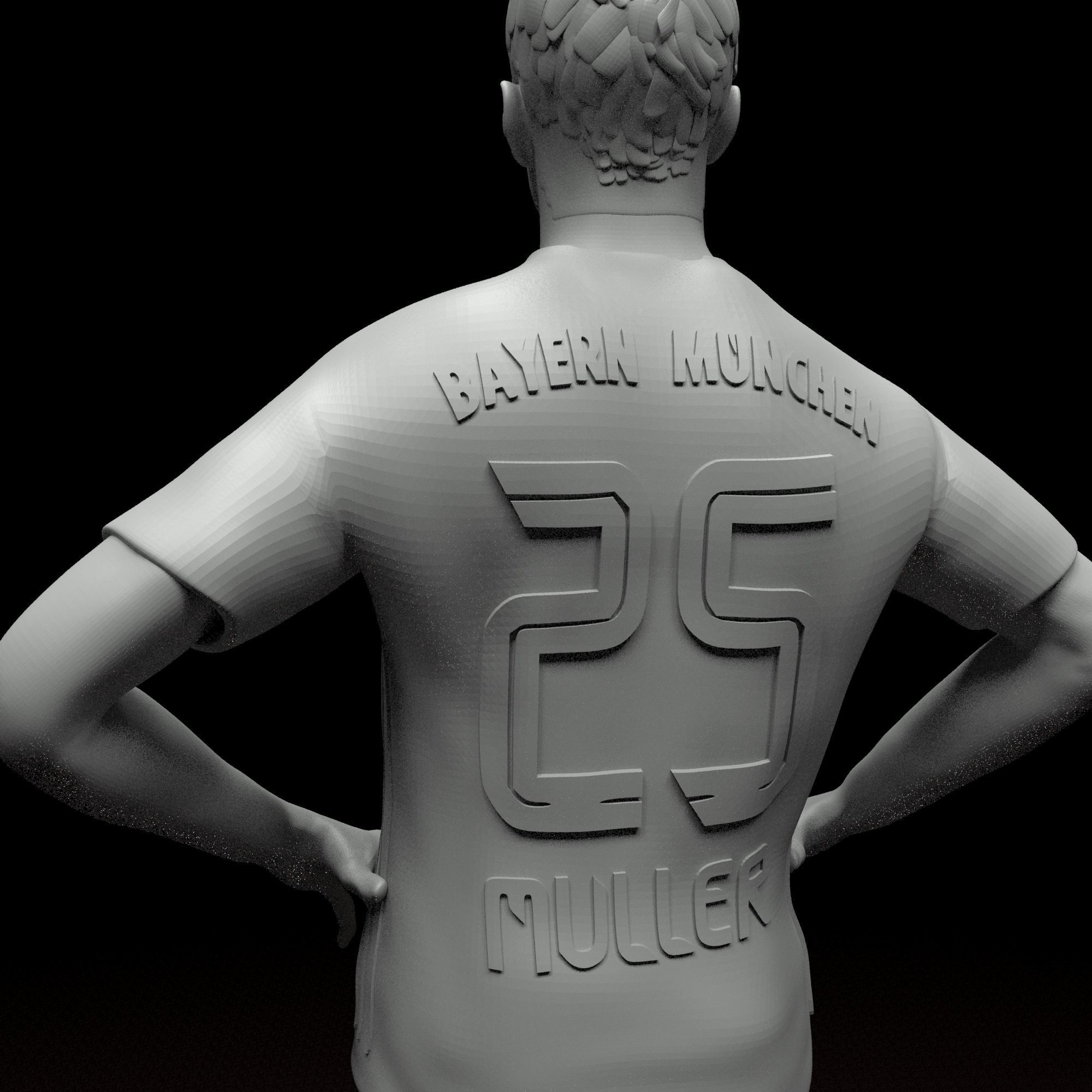 Muller Bayern Munich football player stl file ready for print 3D model ...