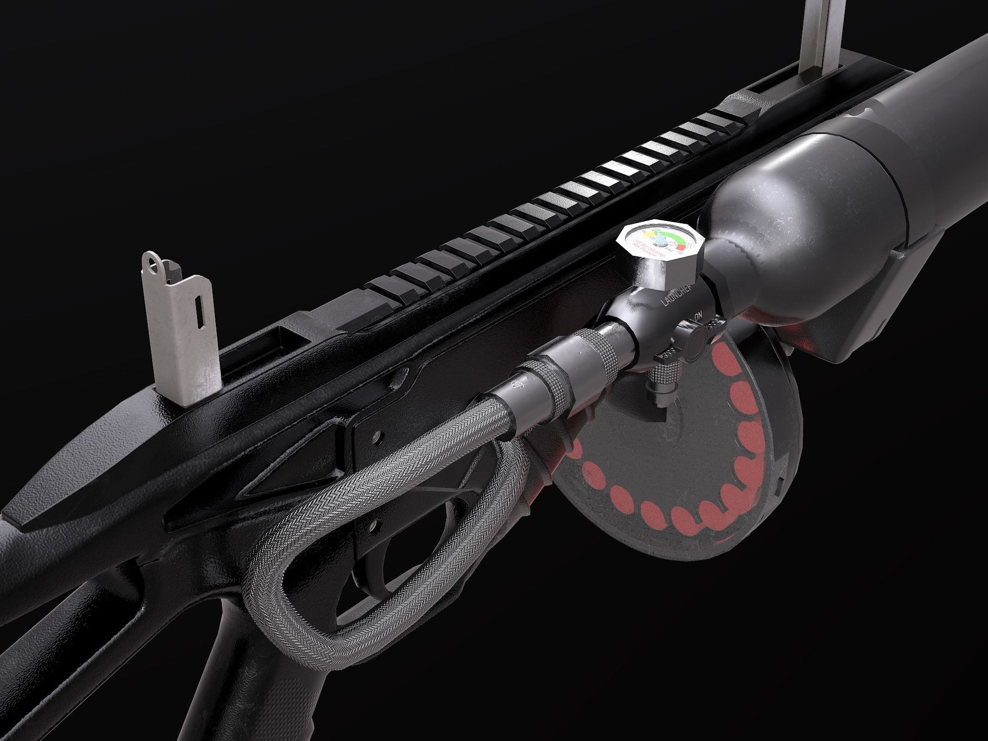 3D model FN303 - Non Lethal weapon - Paintball VR / AR / low-poly ...