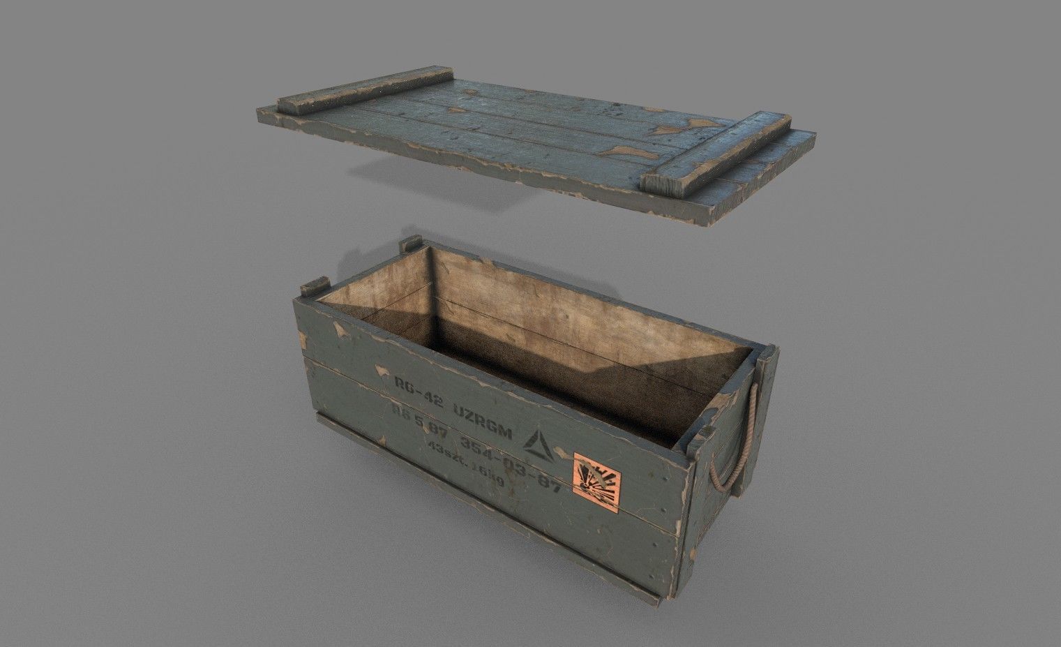3D model Army Crate 3 VR / AR / low-poly | CGTrader