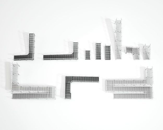 Set of 11 different size ramps 3D model | CGTrader