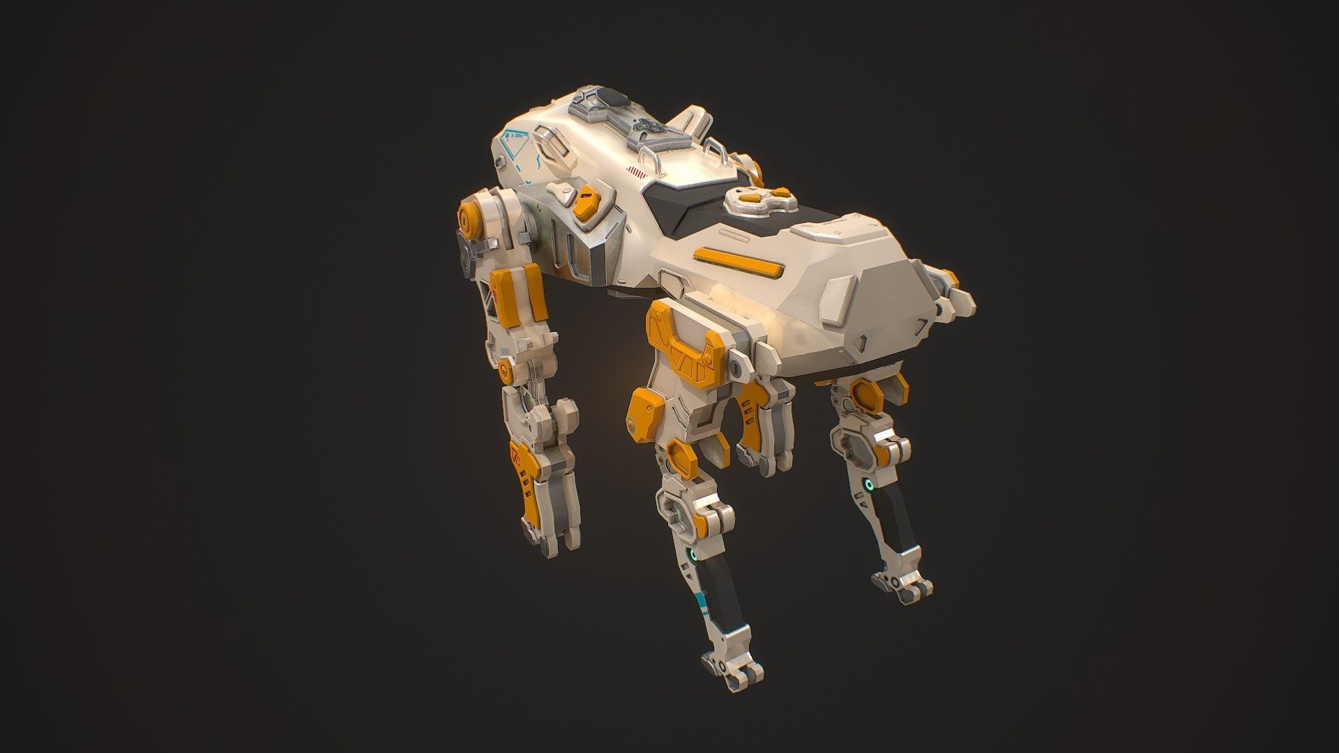3D model Sci fi quadruped scout robot VR / AR / low-poly | CGTrader