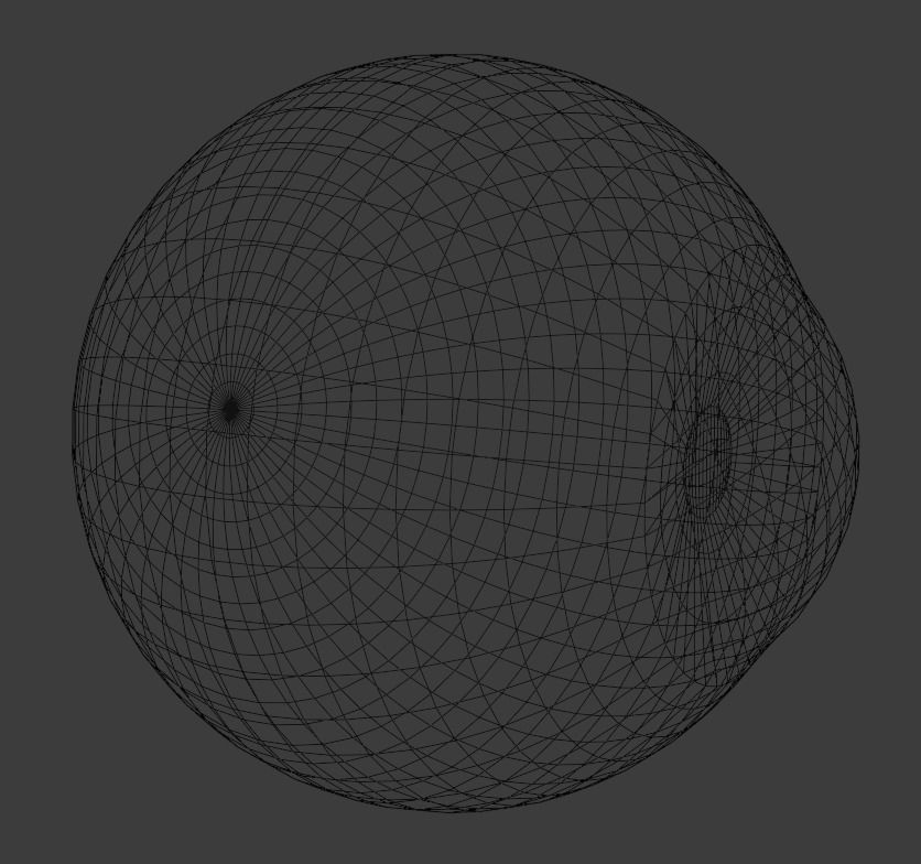 3D model Realistic procedural eyeball with light blue cyan iris VR / AR ...