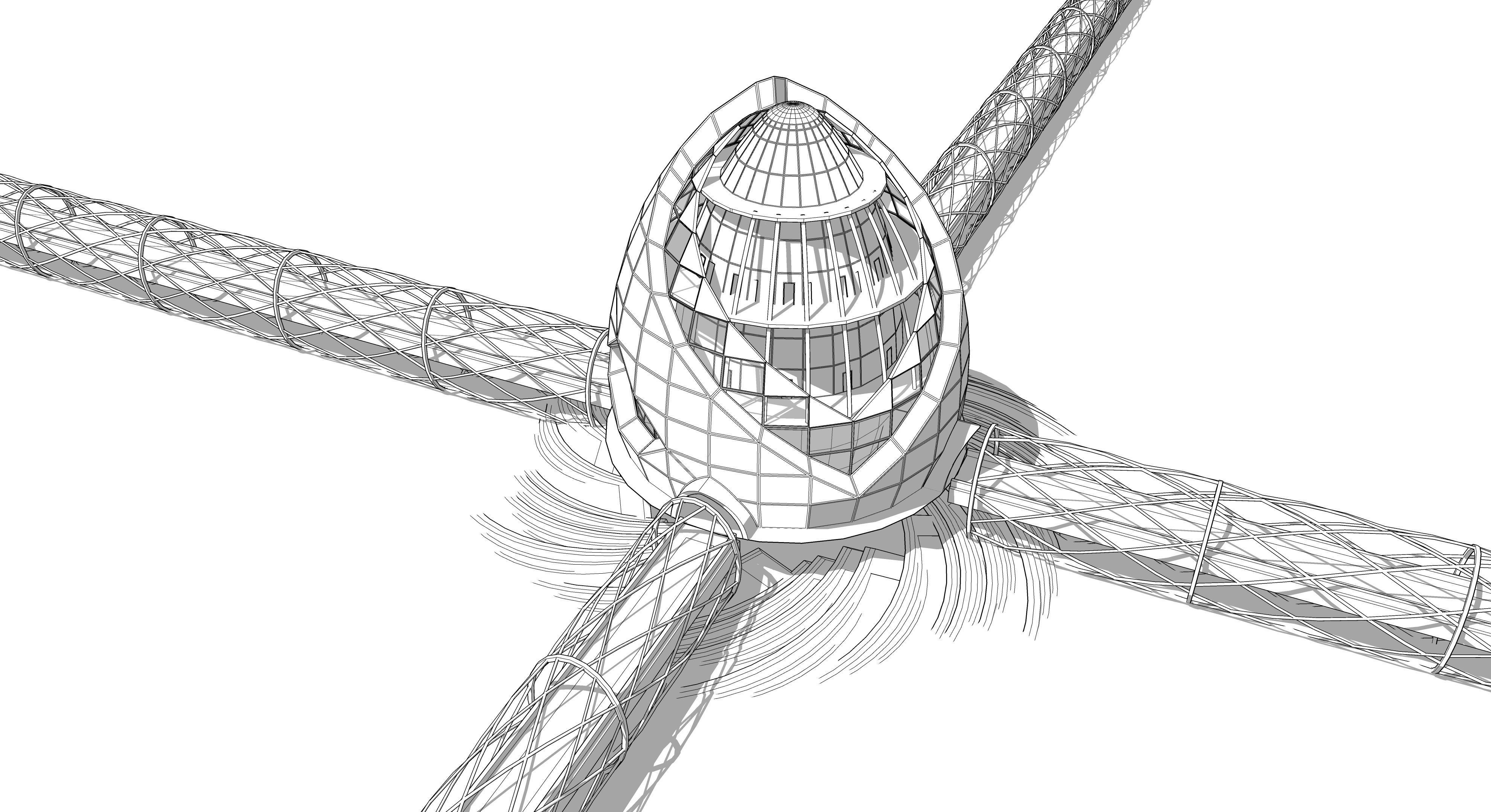 Egg Architecture 3D model | CGTrader