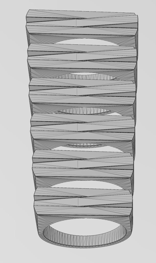 Overlapping bars signet ring 3D model 3D printable | CGTrader