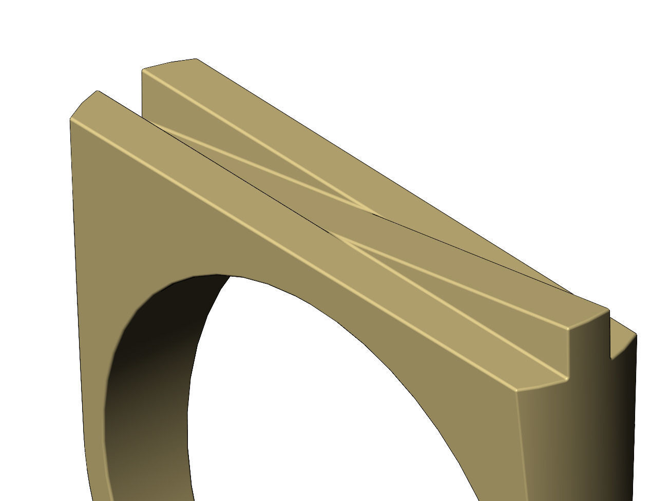 Overlapping bars signet ring 3D model 3D printable | CGTrader