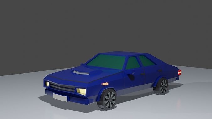 Low Poly Sports Car free 3D model | CGTrader