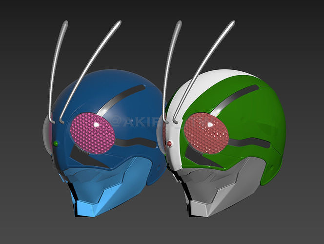 Kamen Rider The First NO1 NO2 The Next Movie Helmet Cosplay 3D model 3D ...
