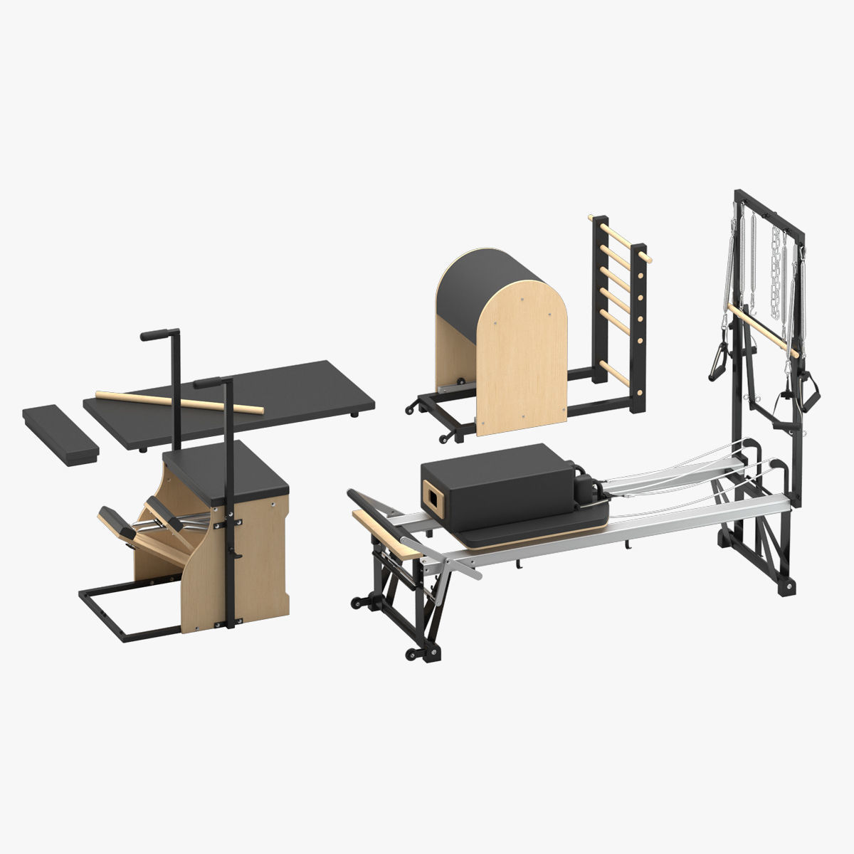 MERRITHEW PILATES EQUIPMENT 3D model | CGTrader
