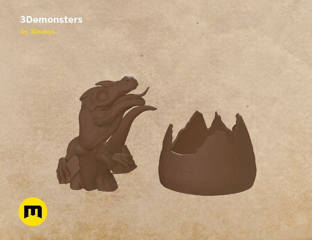 Surprise Egg Miniature 3Demonsters free 3D model 3D printable | CGTrader