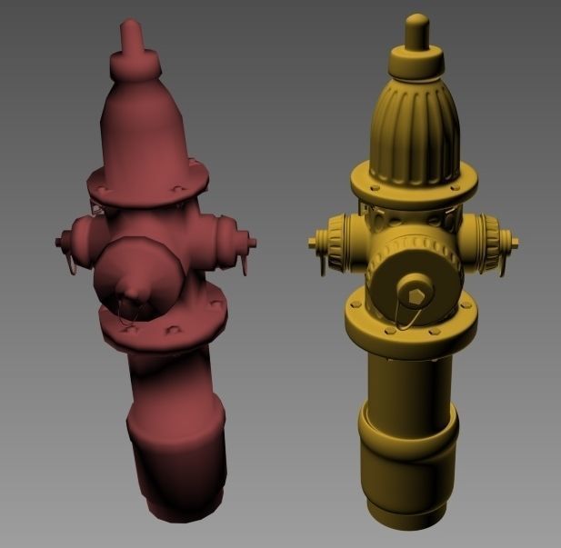 Fire Hydrant hight-low poly 3D model | CGTrader