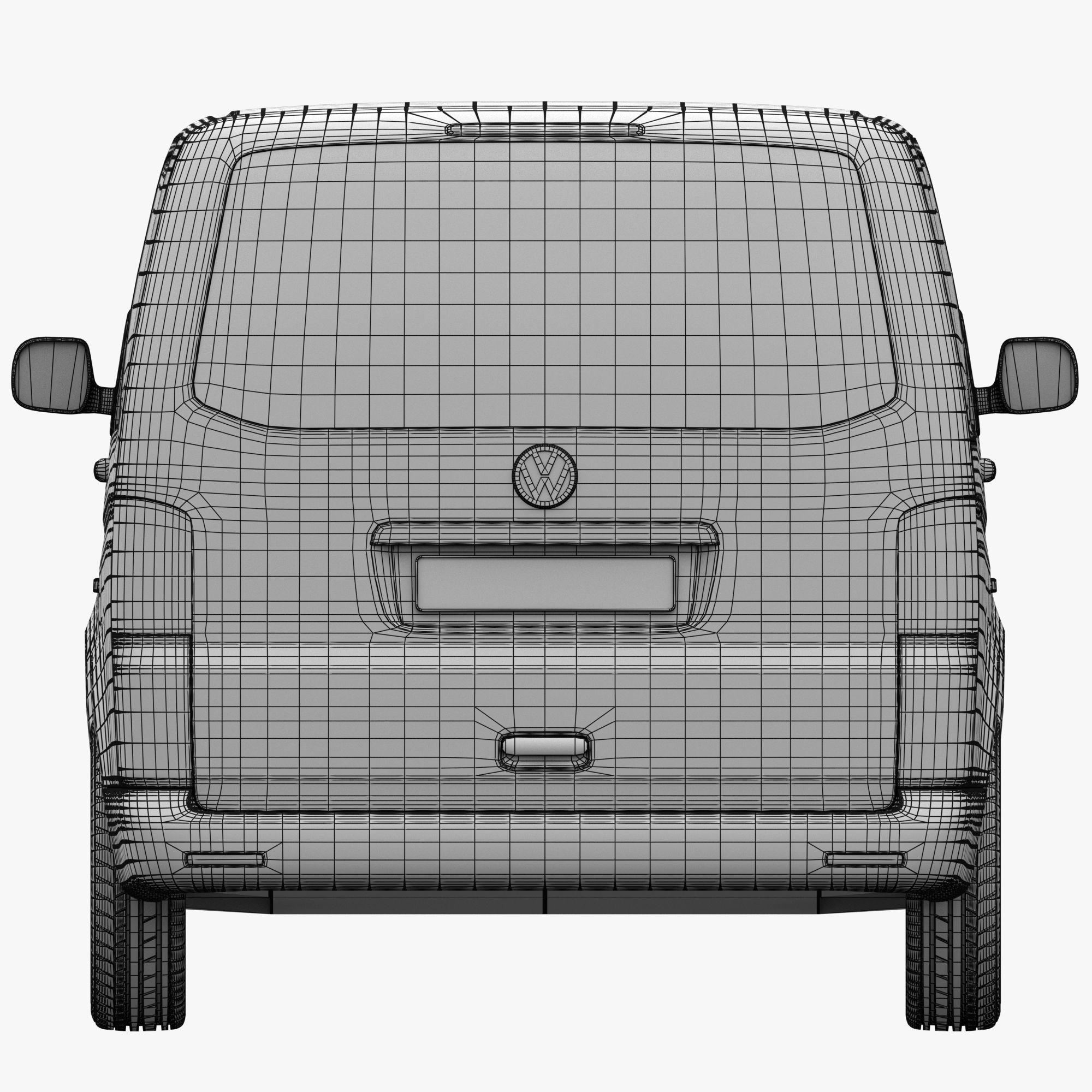 VW Transporter T5 cargo van LBW 3D model | CGTrader