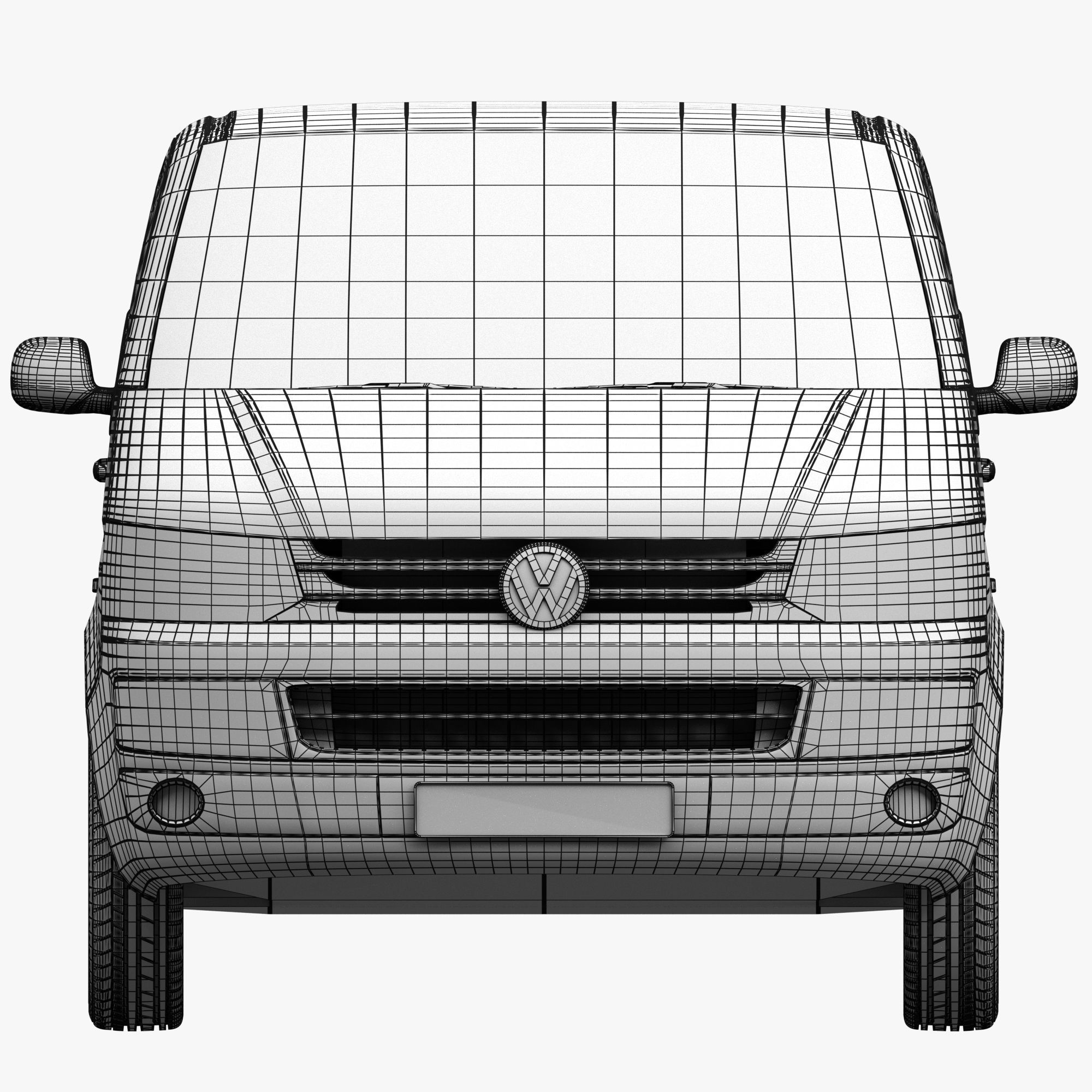 VW Transporter T5 cargo van LBW 3D model | CGTrader