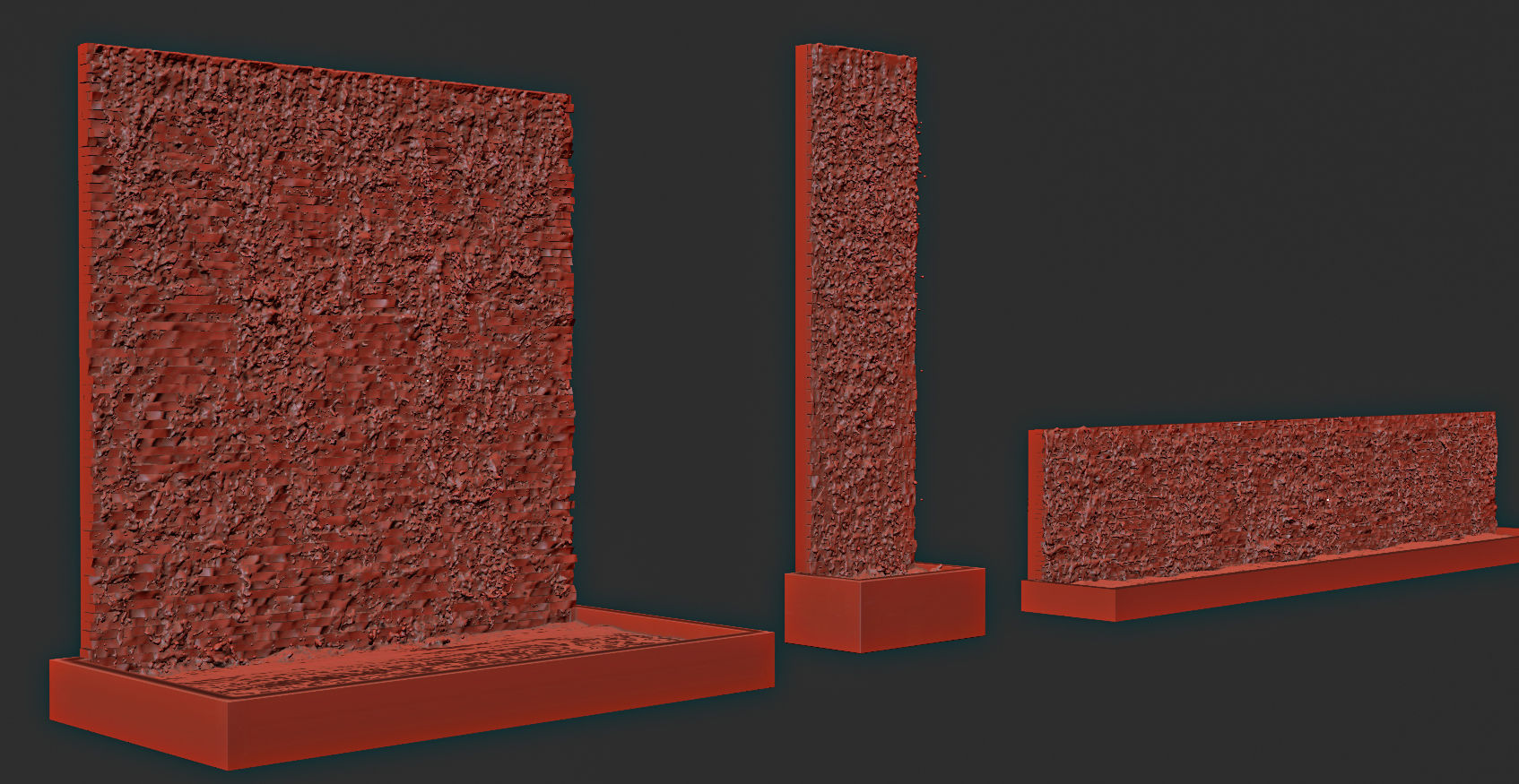 Water wall fountains 3D model | CGTrader