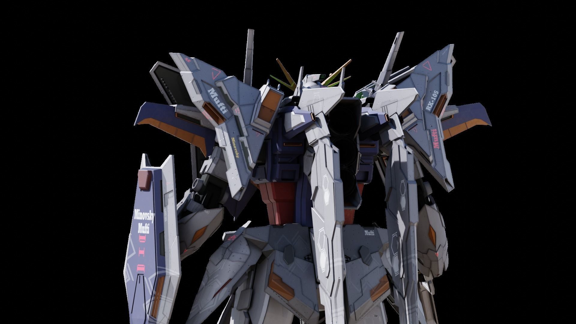 RX - 105 Gundam 3D model rigged | CGTrader
