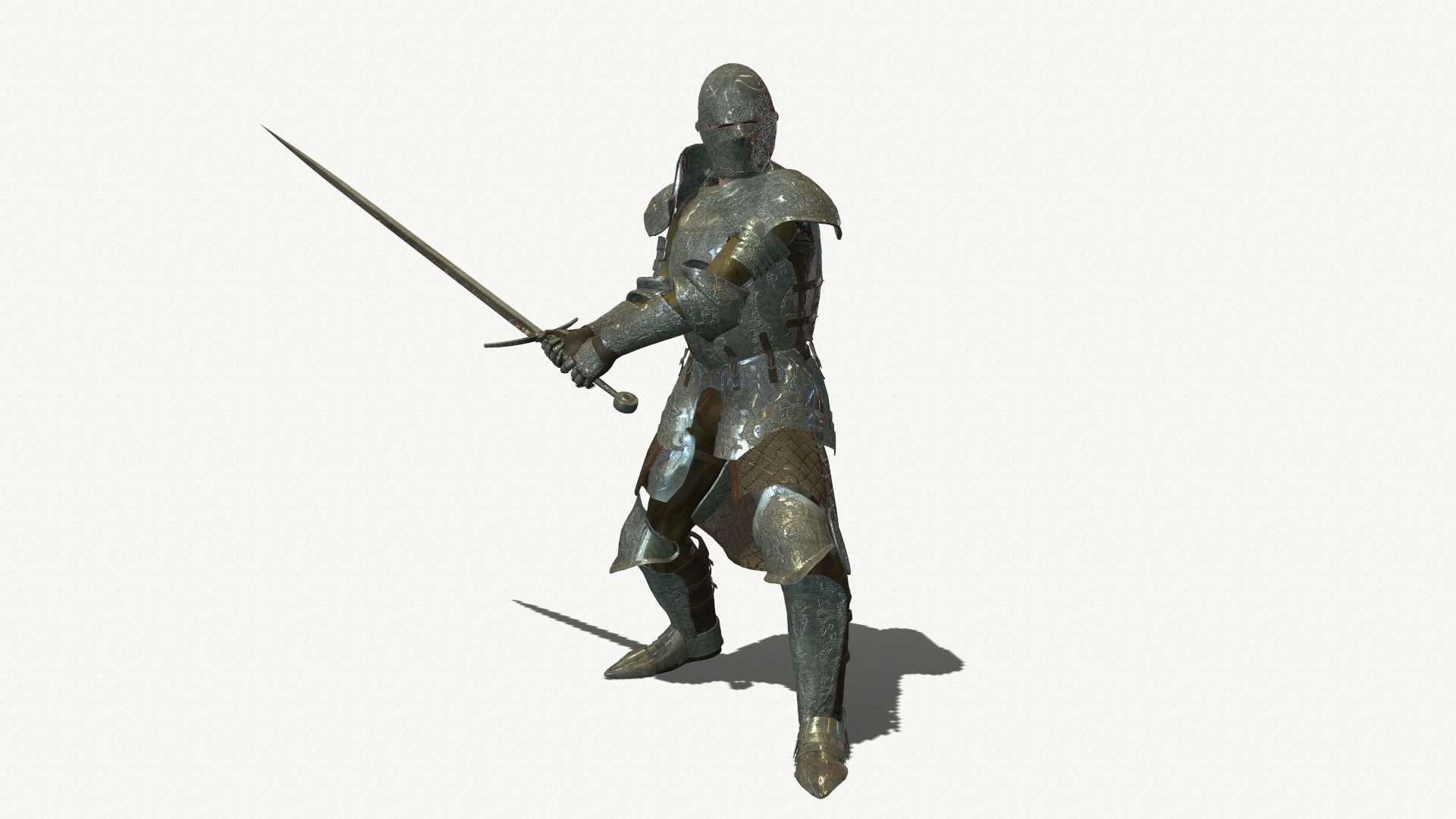 3D model Knight Plate Armour VR / AR / low-poly rigged animated | CGTrader