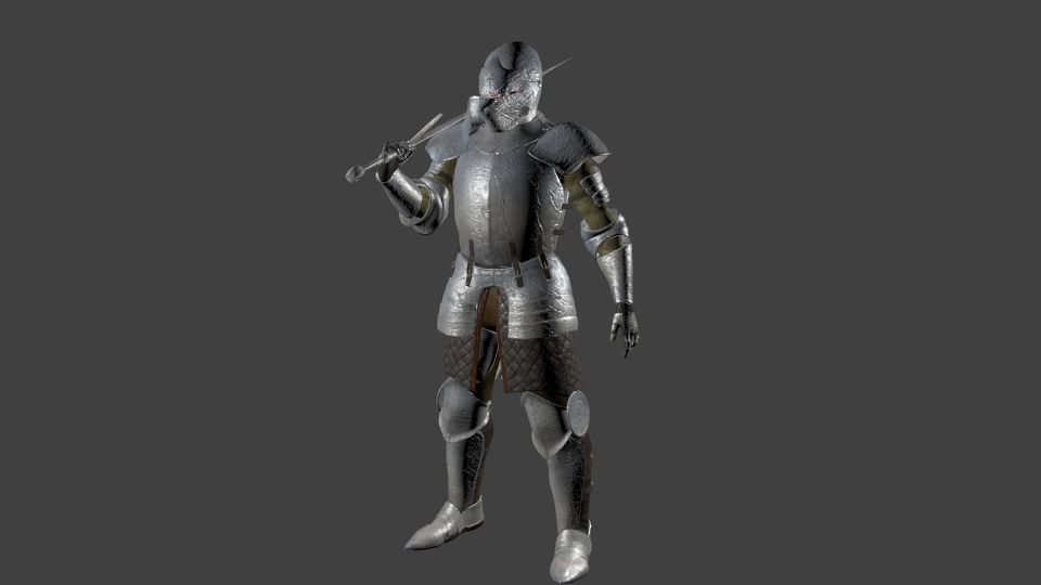 3D model Knight Plate Armour VR / AR / low-poly rigged animated | CGTrader