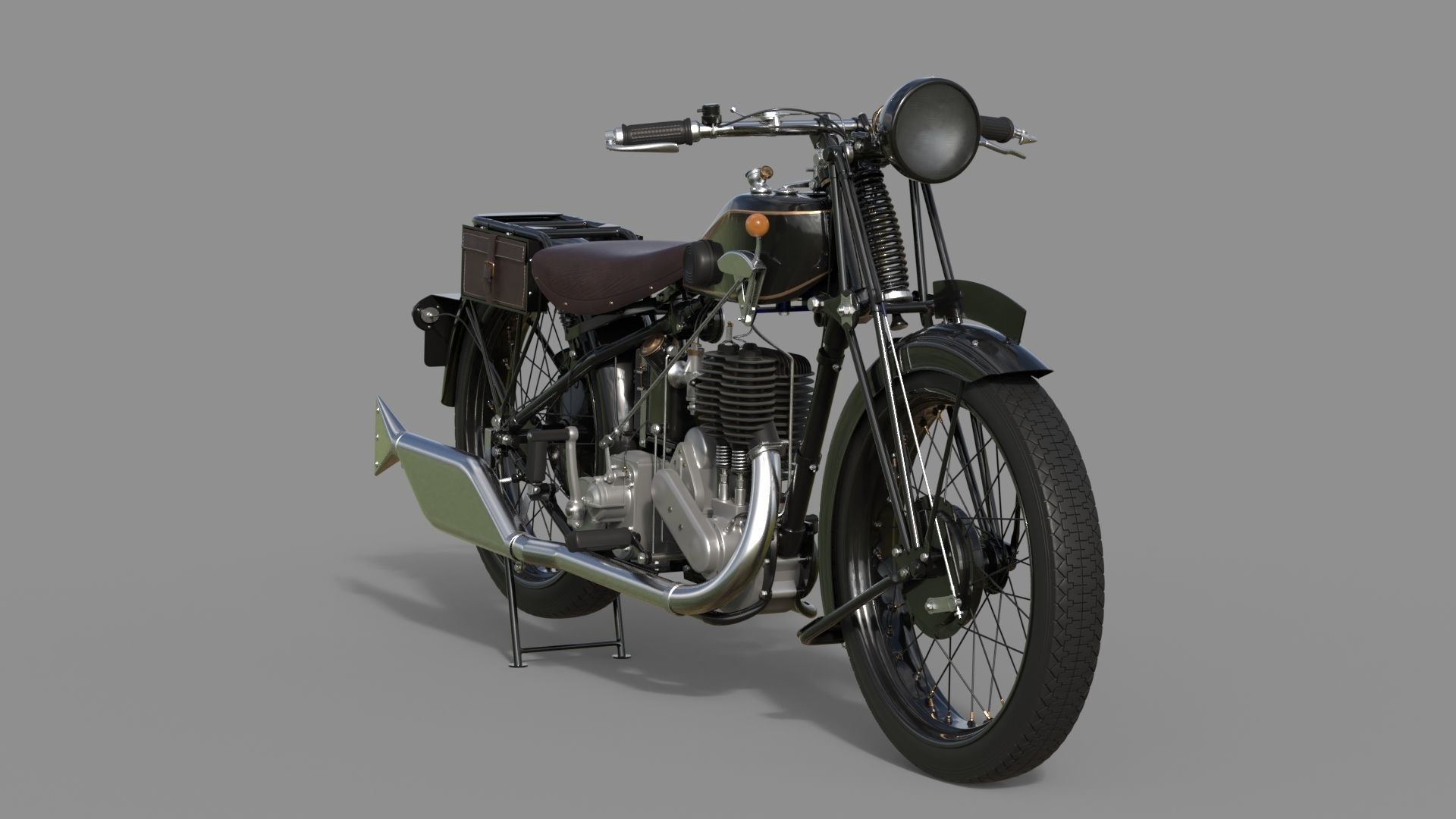 Vintage motorcycle cafe racer Ariel 550 SV 1928 3D model rigged | CGTrader