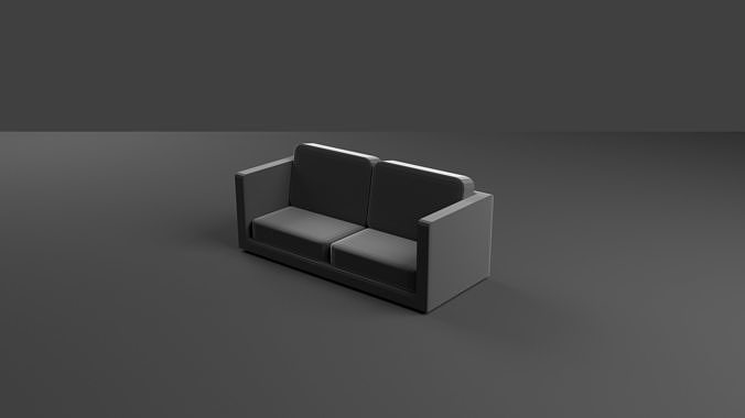 Low poly sofa free 3D model | CGTrader
