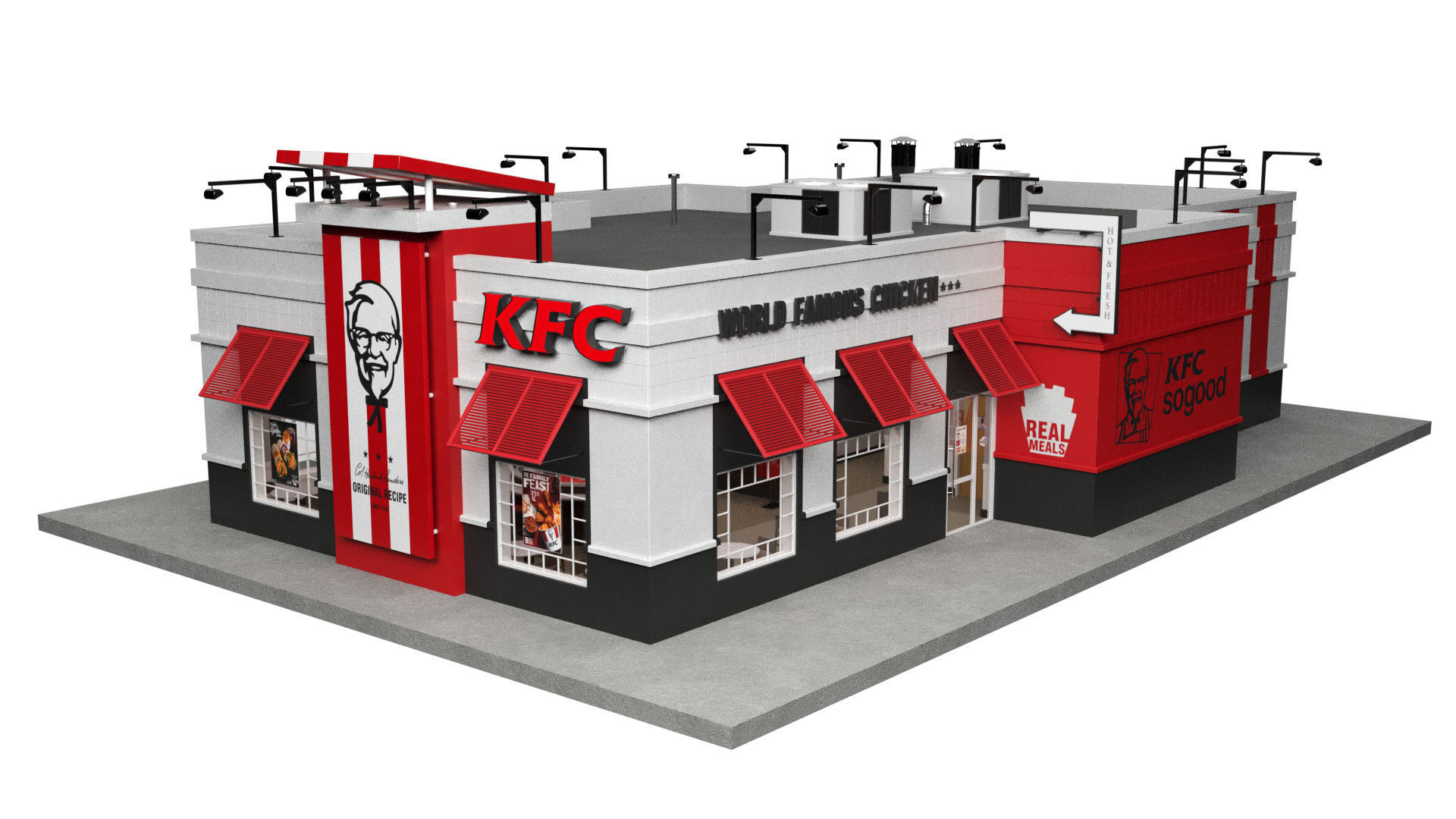 KFC Restaurant 3D model | CGTrader
