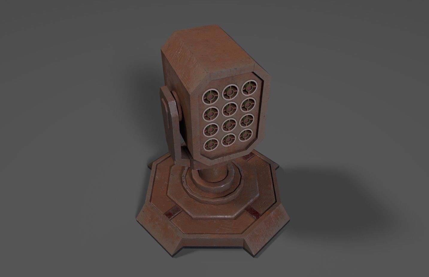 3D model Simple stylized missile turret 4x3 VR / AR / low-poly | CGTrader