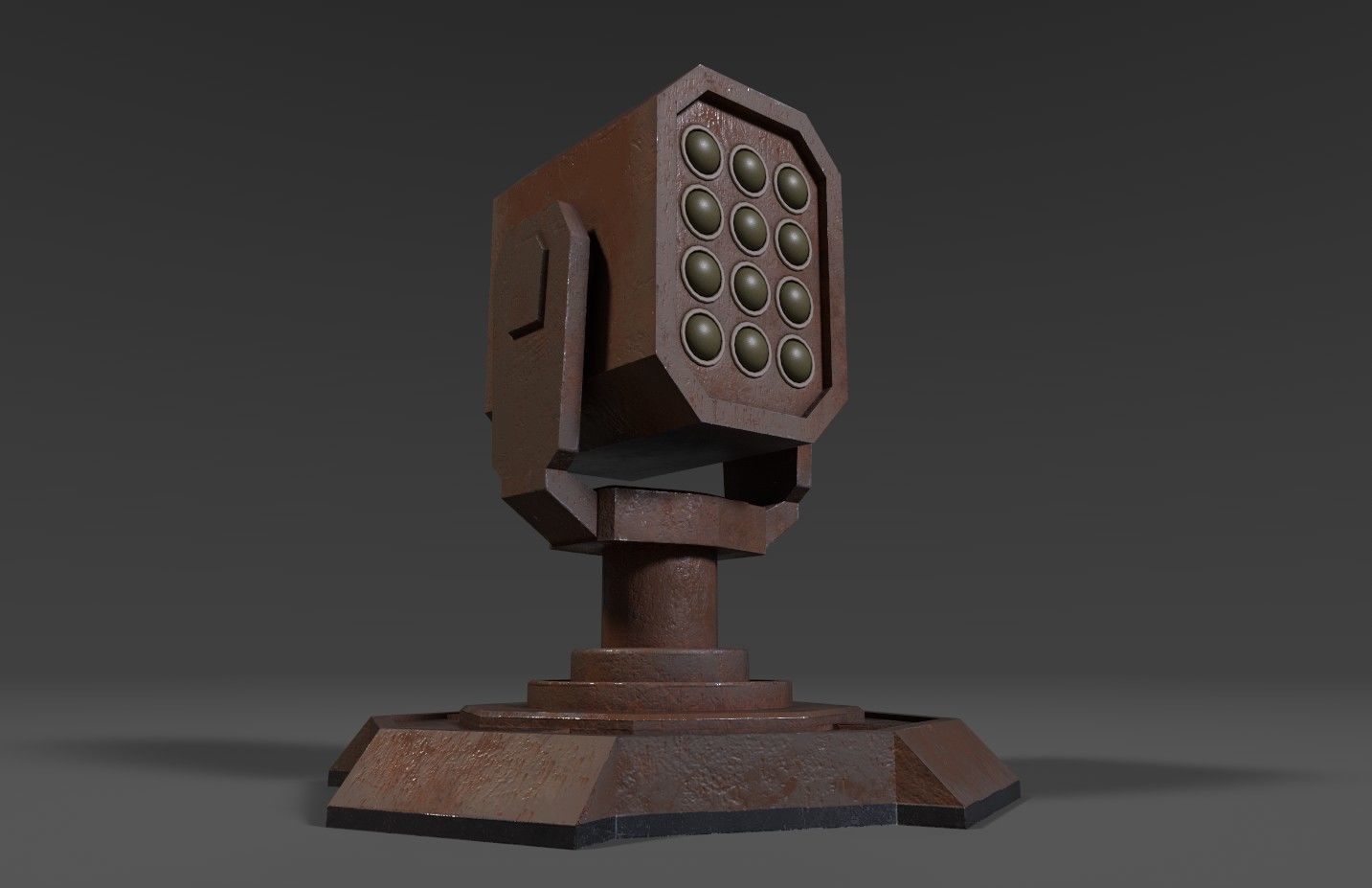 3D model Simple stylized missile turret 4x3 VR / AR / low-poly | CGTrader