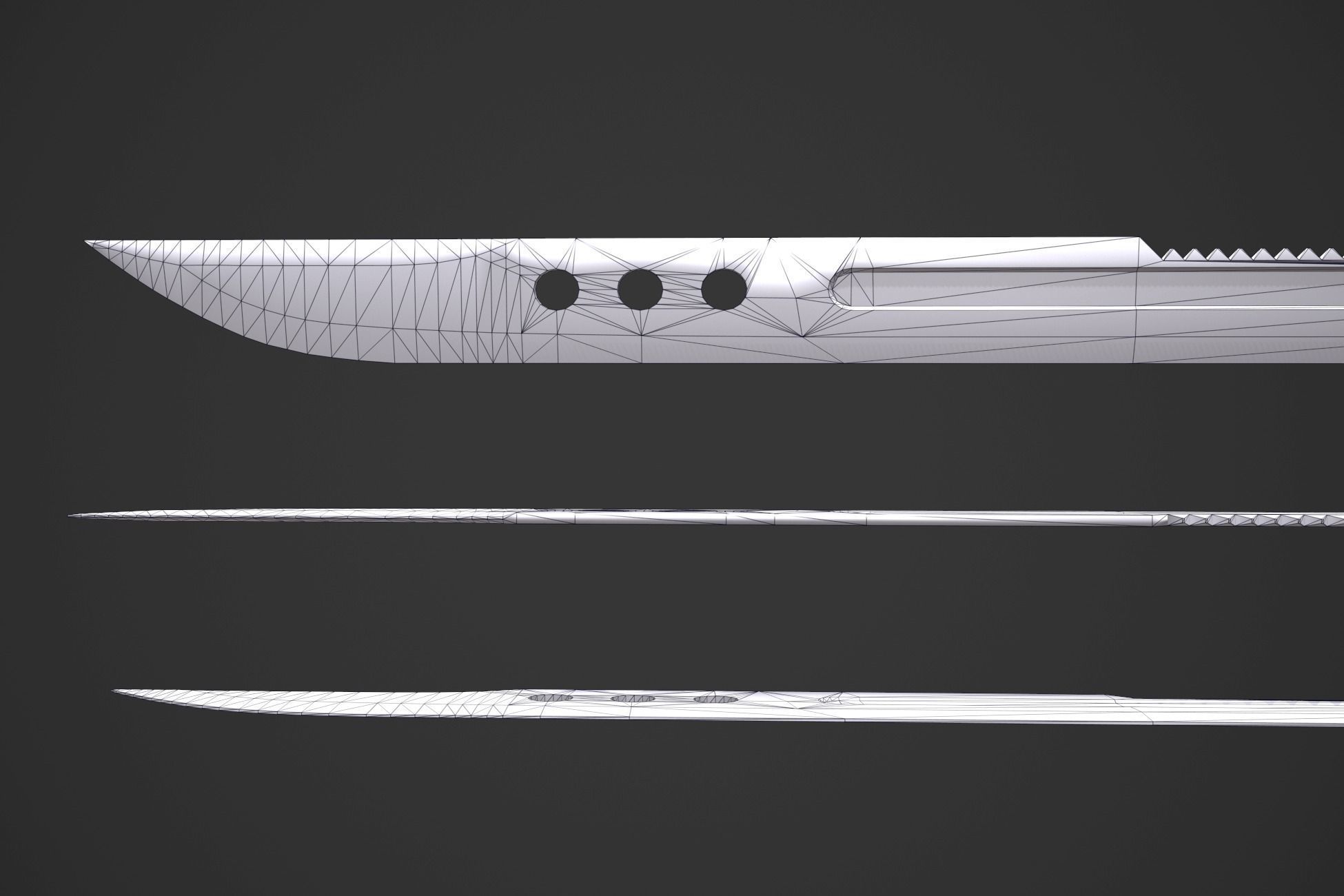 3D model Combat Machete VR / AR / low-poly | CGTrader