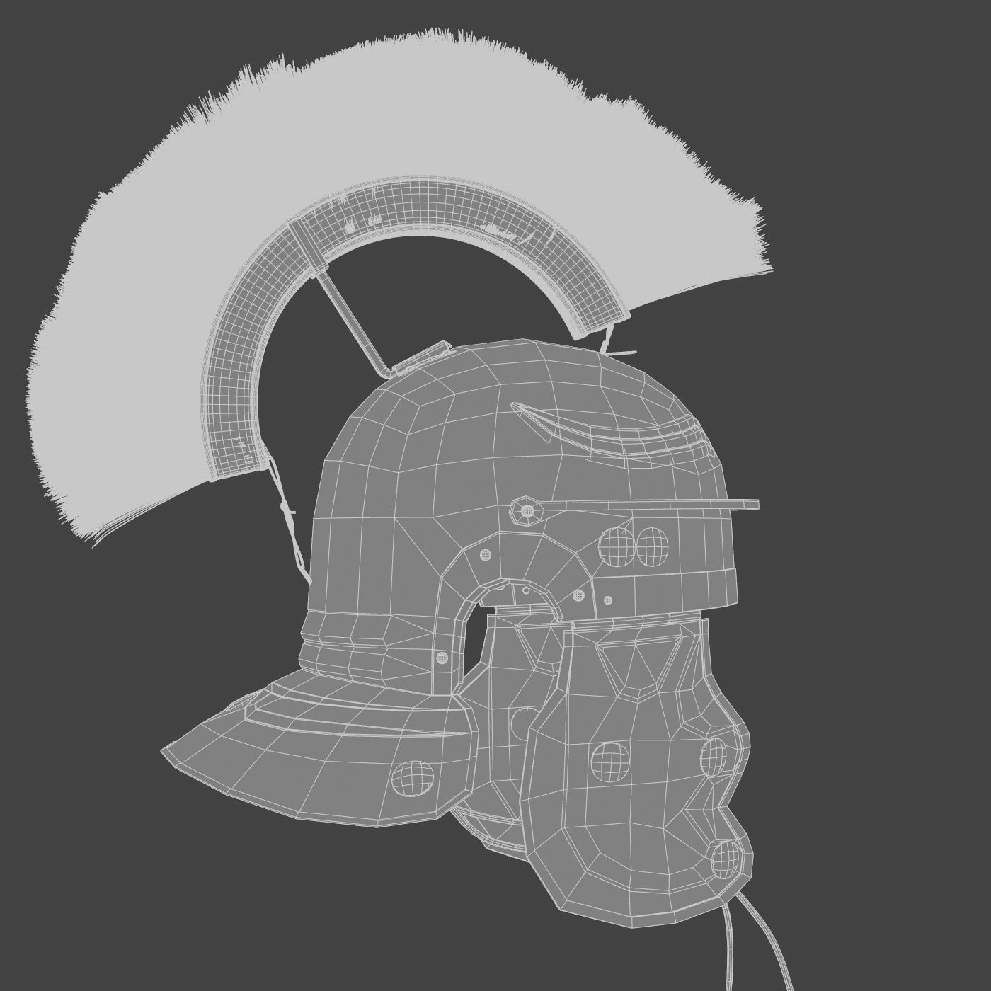 3D model Roman helmet Galea VR / AR / low-poly | CGTrader