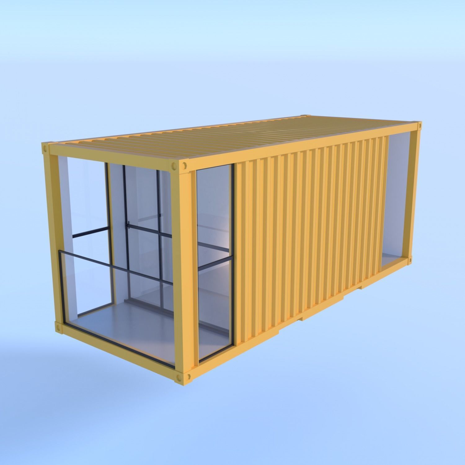 Container house free 3D model | CGTrader