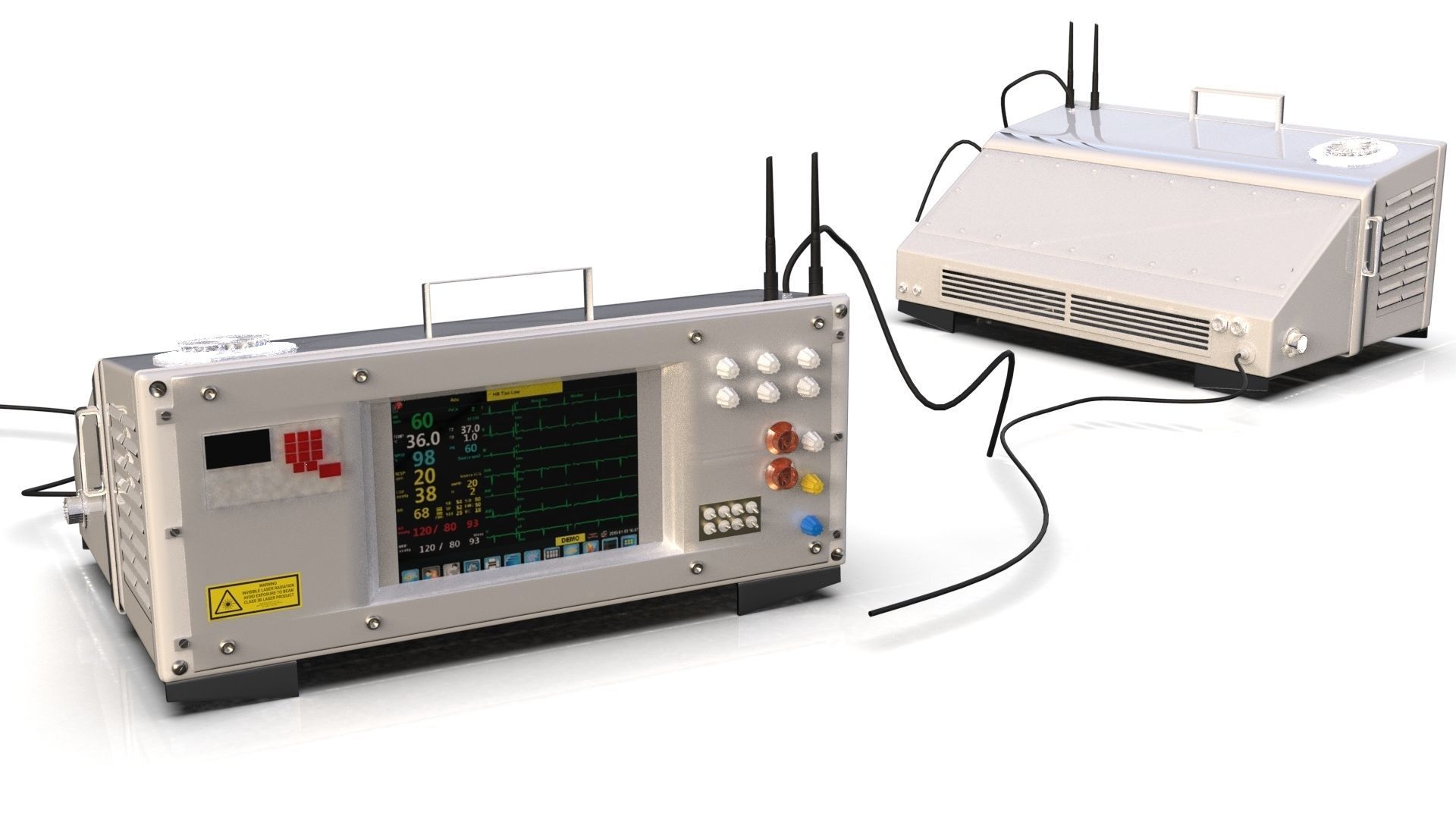 ICU monitor medical equipment 3D model | CGTrader