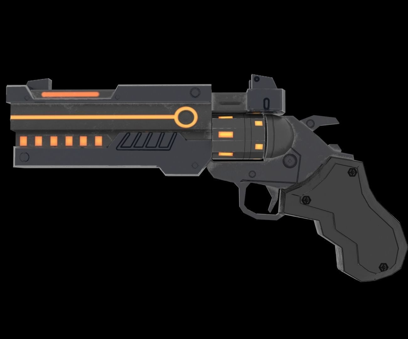 3D model sci-fi gun - LOW POLY VR / AR / low-poly | CGTrader